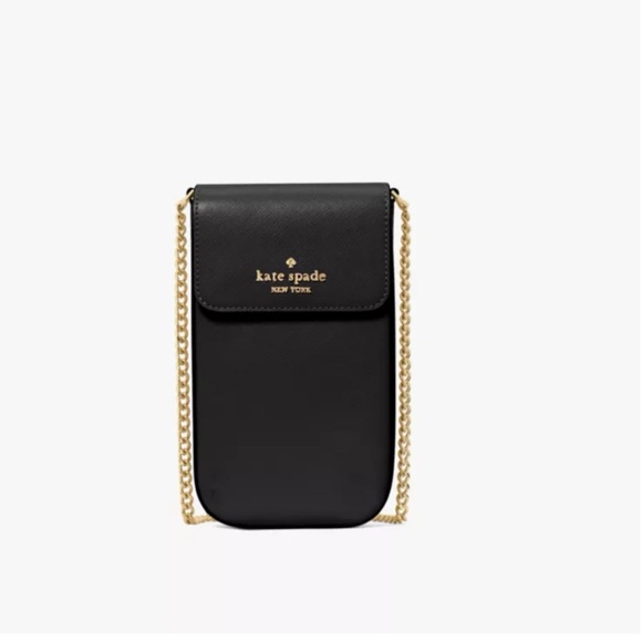 kate spade | Bags | Kate Spade Black Crossbody Bag With Gold Chain ...